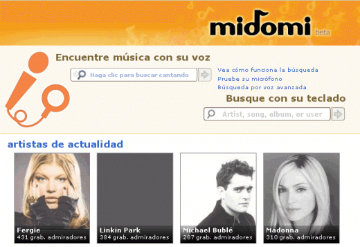Midomi, encontrar canciones con la voz - Bloguit.com