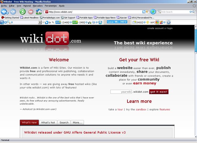 WikiDot, plataforma para crear sitios Wiki - Bloguit.com