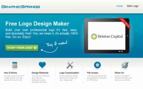 Graphic springs, crear logos en línea fácilmente - Bloguit.com