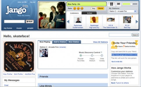 Jango, escuchar música en línea gratis - Bloguit.com