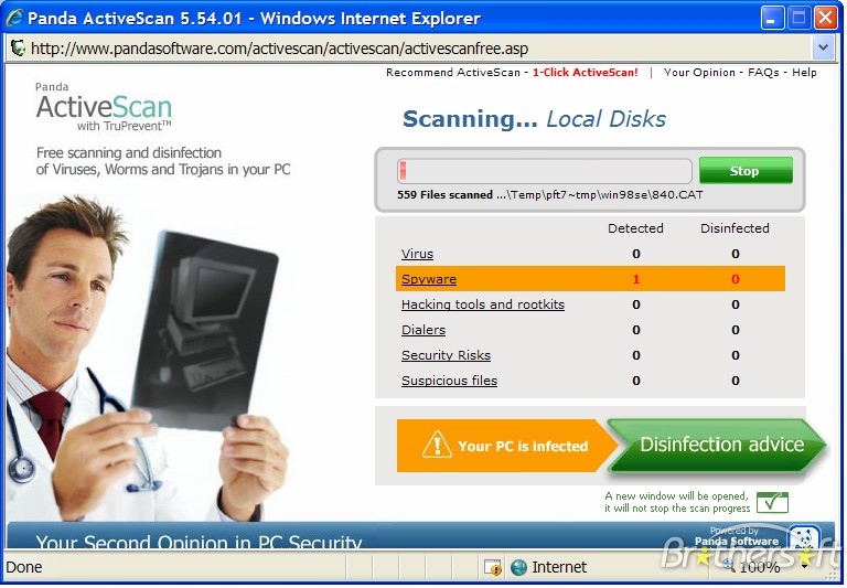 Panda Activescan, analizar archivos en busca de virus en la web - Bloguit.com