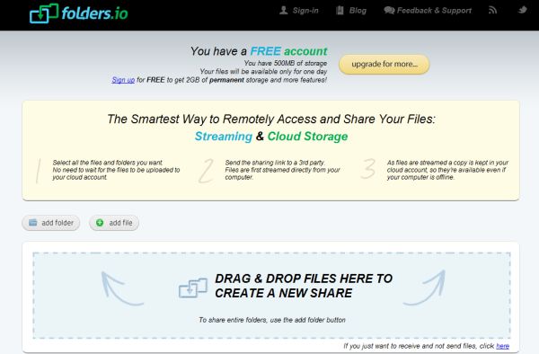 Folders.io, 2GB de espacio de almacenamiento en la nube - Bloguit.com