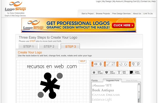 LogoSnap, crea logos fácilmente - Bloguit.com
