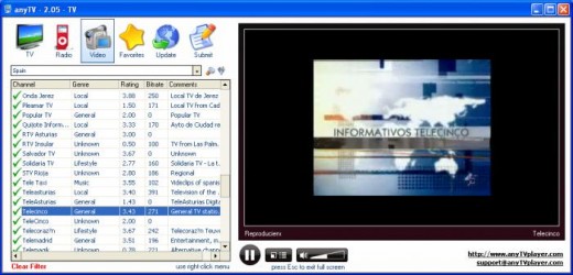 AnyTV, tu radio y televisión por internet de todo el mundo - Bloguit.com