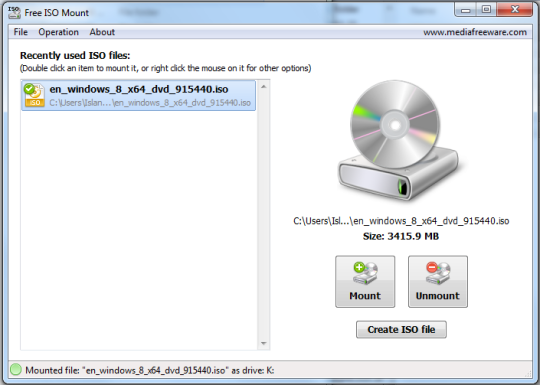 Free ISO Mount, montar unidades virtuales en Windows - Bloguit.com