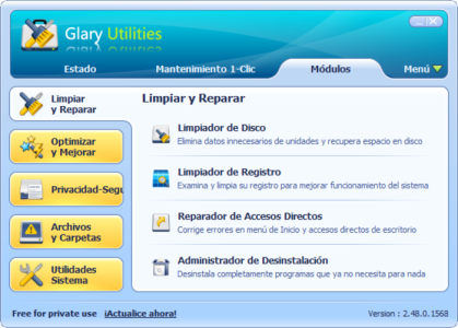 Glary Utilities, herramientas para optimizar el rendimiento del PC ...